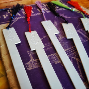 Upcycled White Piano Key Topper Bookmark